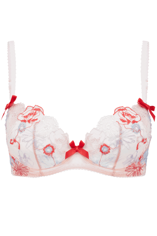 Zuri Plunge Bra - Red/Blue - Chérie Amour