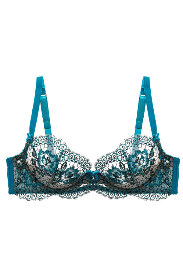 Evelina Lurex Bra - Peacock - Chérie Amour