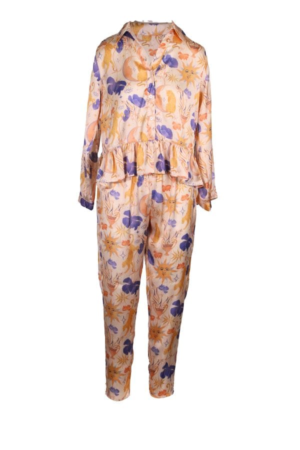 Astra Pant PJ Set - Cream - Chérie Amour